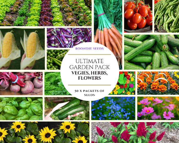 ULTIMATE GARDEN PACK - 50 packets - Vegetables Herbs Flowers seeds ...